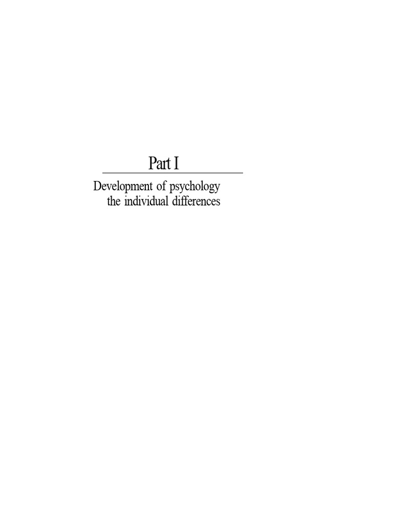 History of Individual Differences in Psychology | PDF | Psychology ...