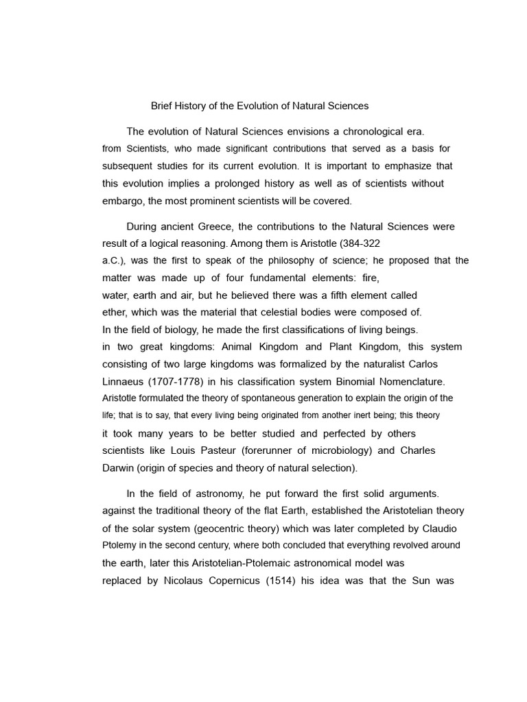Evolution of Biology and Key Scientists | PDF | Science | Natural Sciences