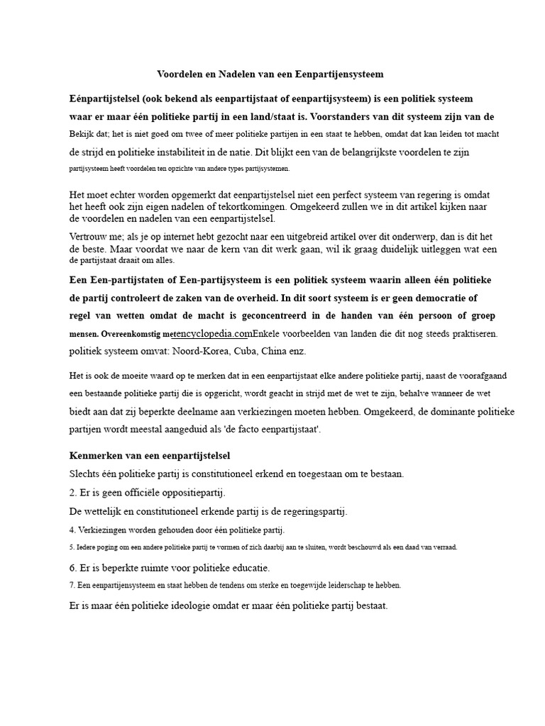Voordelen en Nadelen Van Eén | PDF