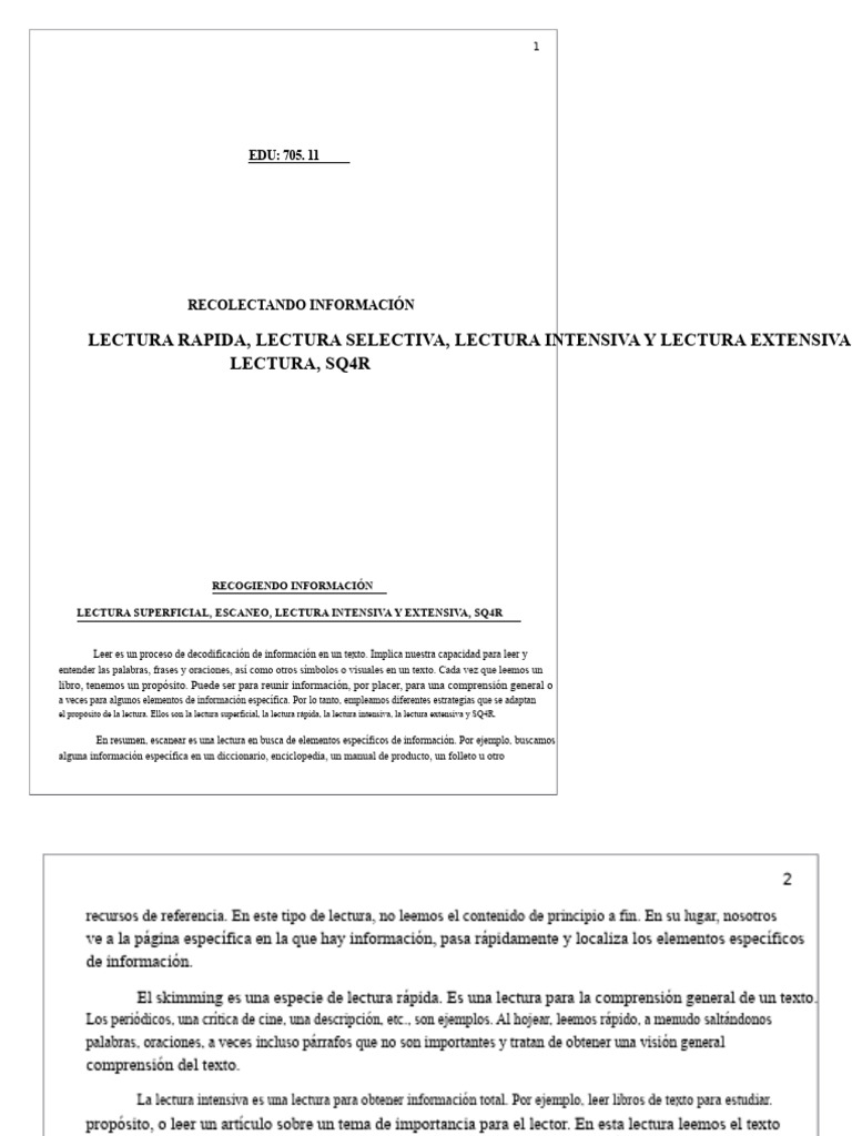 Estrategias de Lectura Efectivas | PDF | Lectura veloz | Información