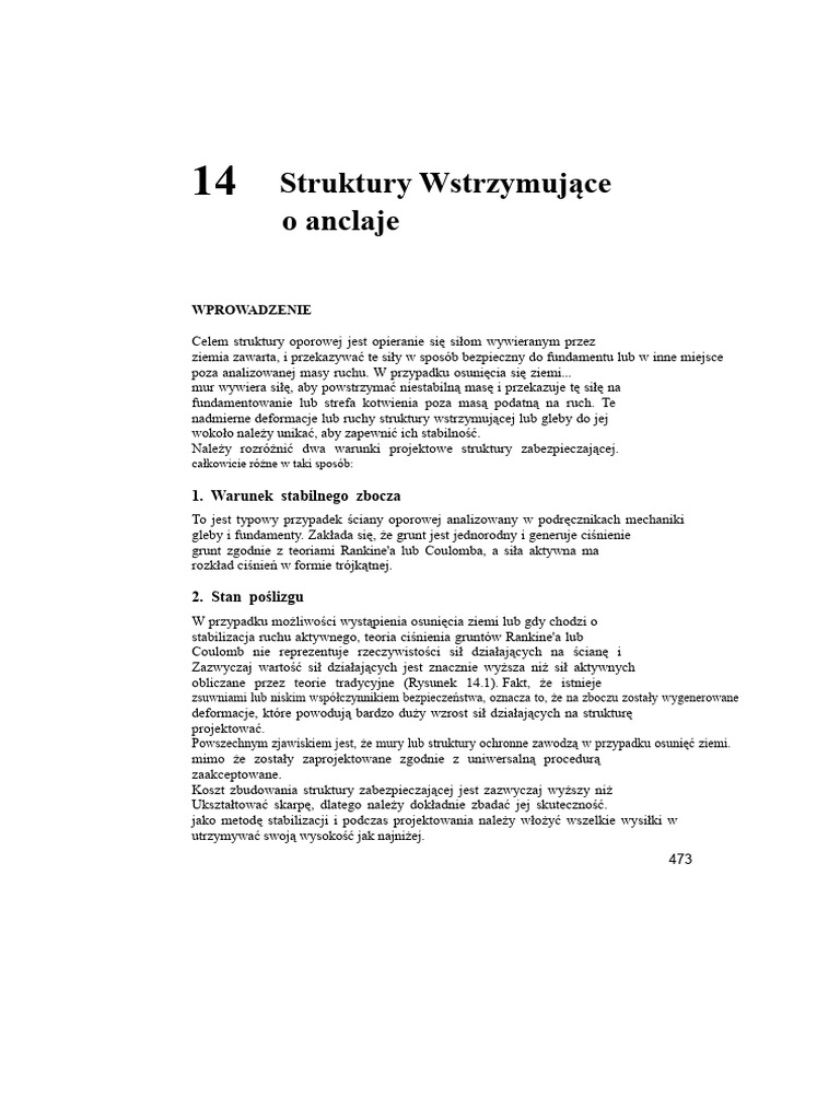 Wprowadzenie Do Murów Oporowych | PDF