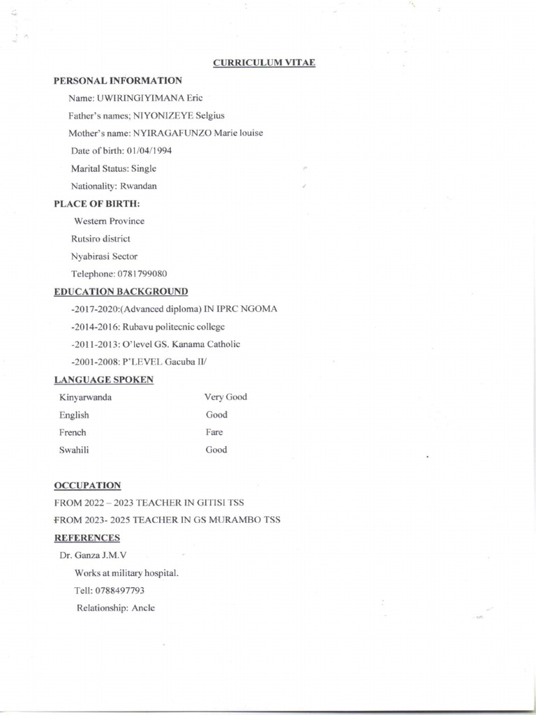 Eric CV | PDF