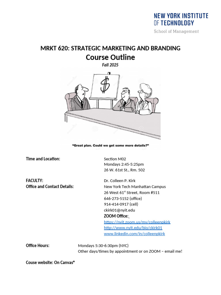 MRKT620 Course Outline F25 v2 MON-1 | PDF | Marketing | Artificial ...