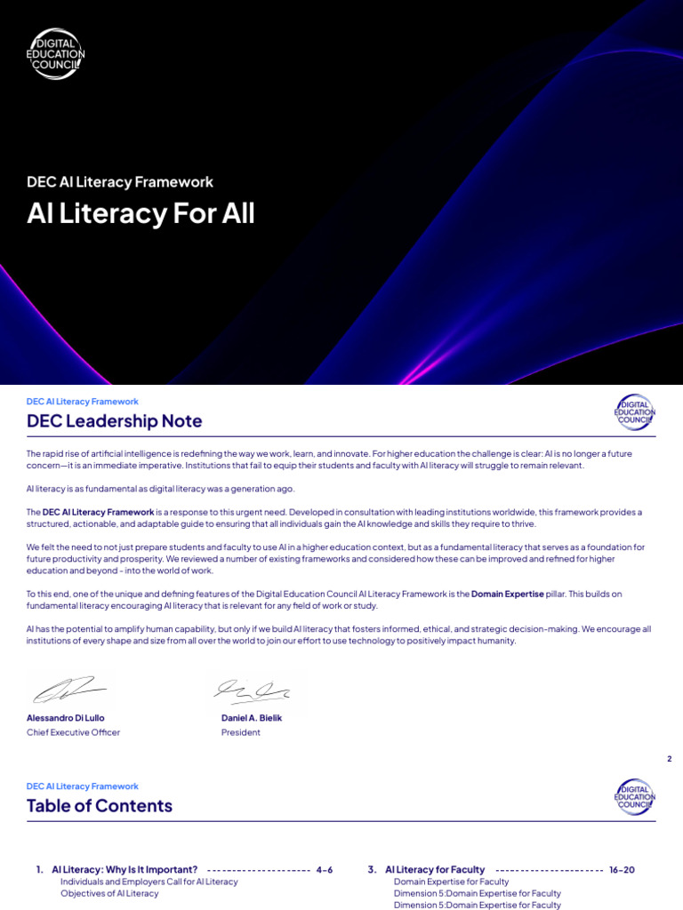 DEC AI Literacy Framework | PDF | Artificial Intelligence ...