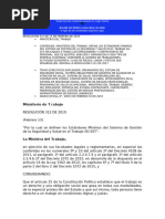 Resolución 312 de 2019 Ministerio Del Trabajo | PDF | Seguridad y salud ...