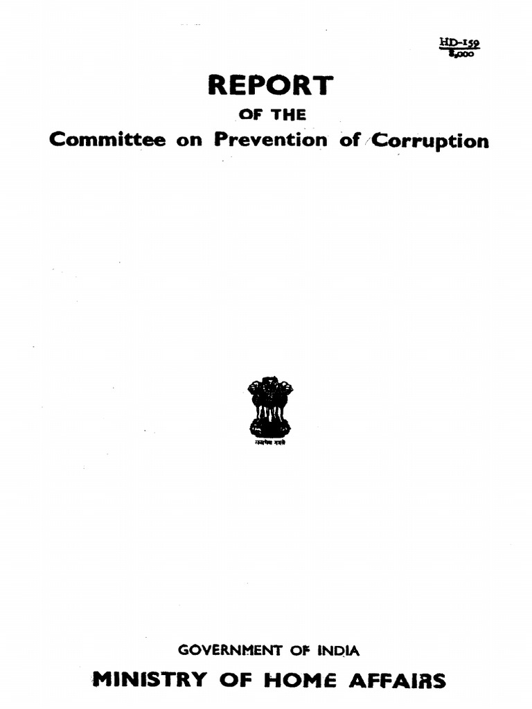 India Corruption Prevention Committee Report | PDF | Government