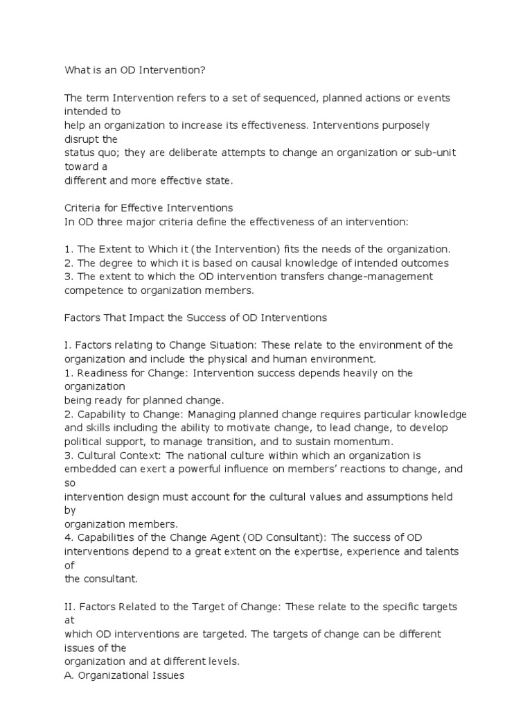 Understanding OD Interventions Explained | PDF | Organization ...