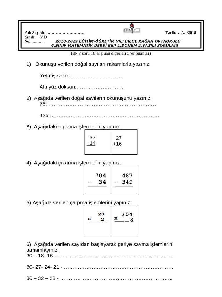 Bep-1 Dnem2 Yazl | PDF