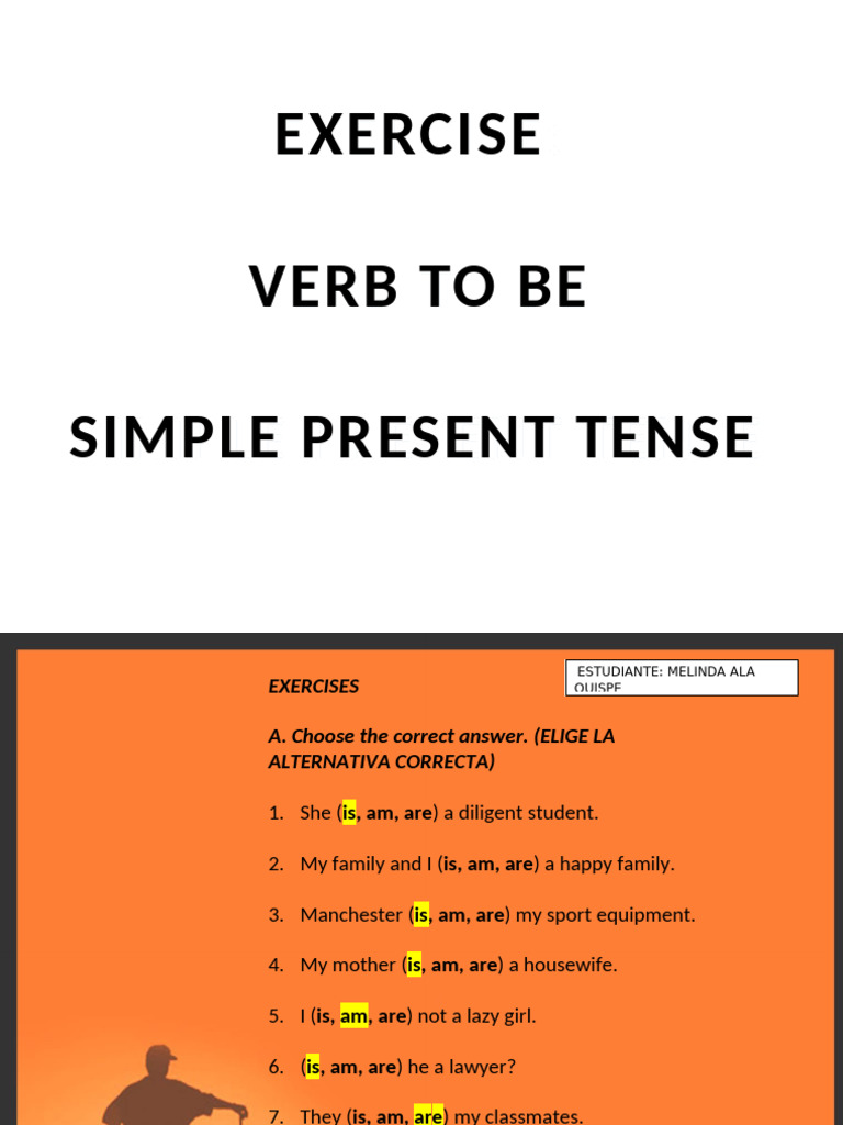 2 Verb Tobe Melinda Ala | PDF | Chess | Chess Theory