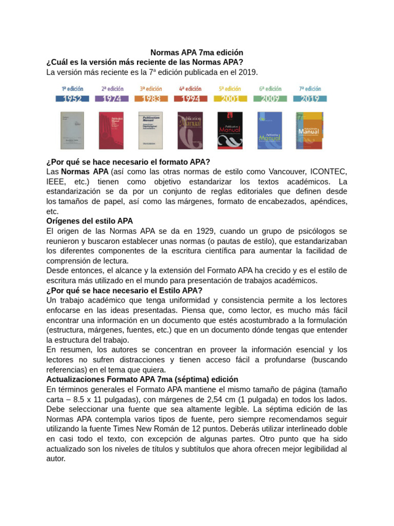 Normas APA 7ma Edición: Guía Completa | PDF | Estilo apa | Bibliografía