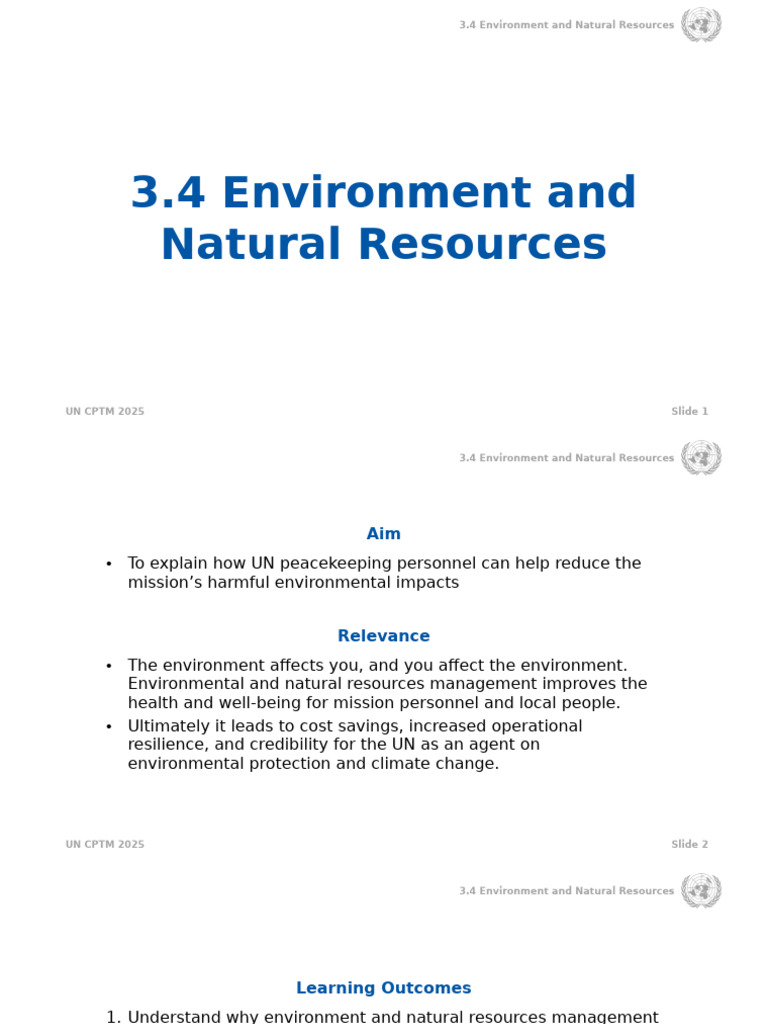 M3 - Lesson 3.4 Environment and Natural Resources - Slides | PDF | Reuse | Waste