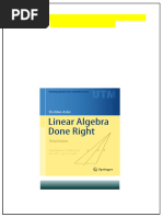 Linear Algebra Done Right Solutions Manual | PDF | Equations | Geometry