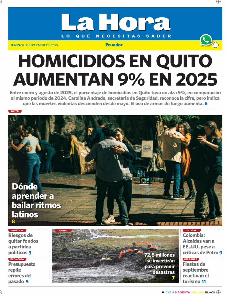 La Hora EC 8 Septiembre 2025 - 250908 - 180143 | PDF