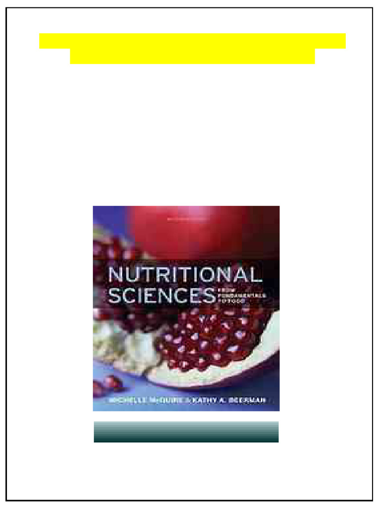 Nutritional Sciences From Fundamentals To Food 3rd Ed Edition Beerman ...