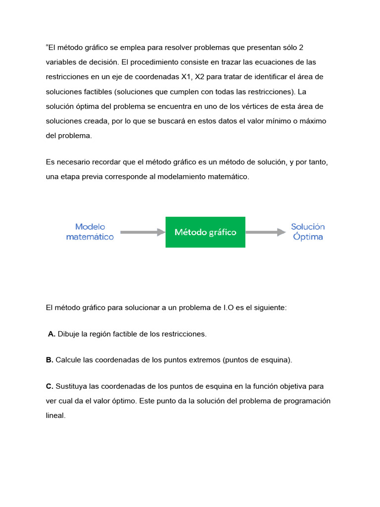 Método Gráfico en Programación Lineal | PDF