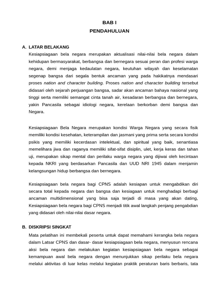 Kesiapsiagaan Bela Negara untuk CPNS | PDF
