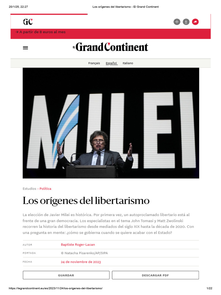Los Orígenes Del Libertarismo - El Grand Continent | PDF | Libertarismo ...
