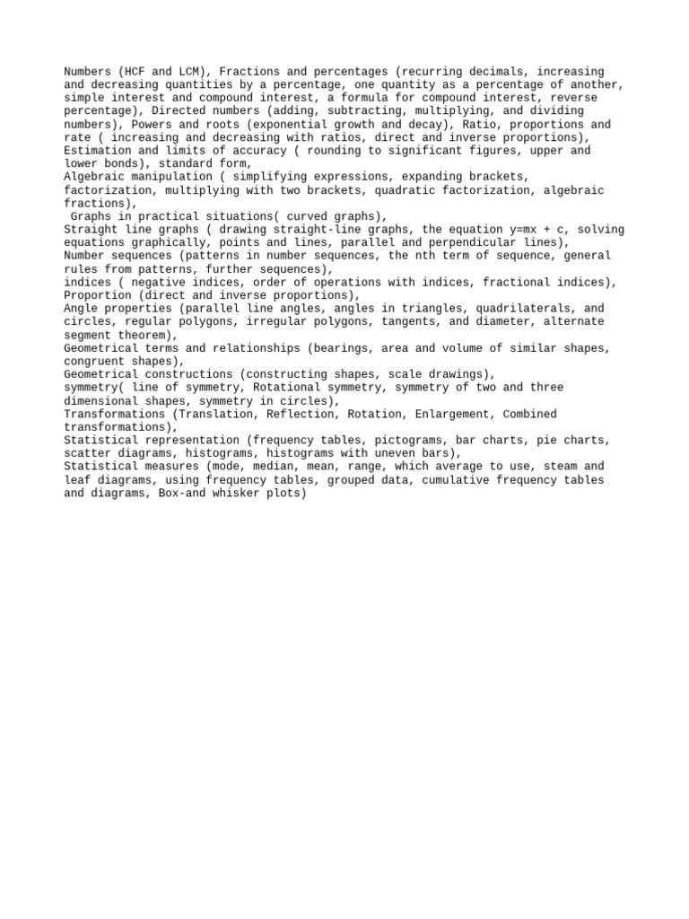 Numbers (HCF and LCM), Fractions An | PDF