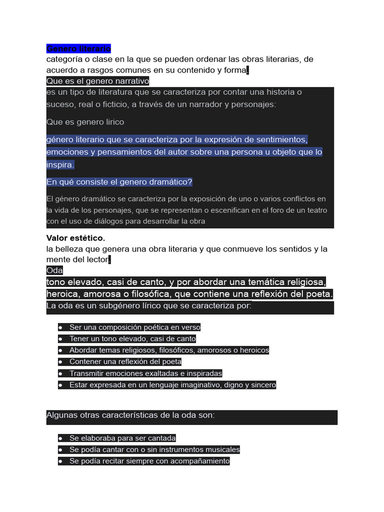 Genero Literario | PDF | Tragedia | Comedia