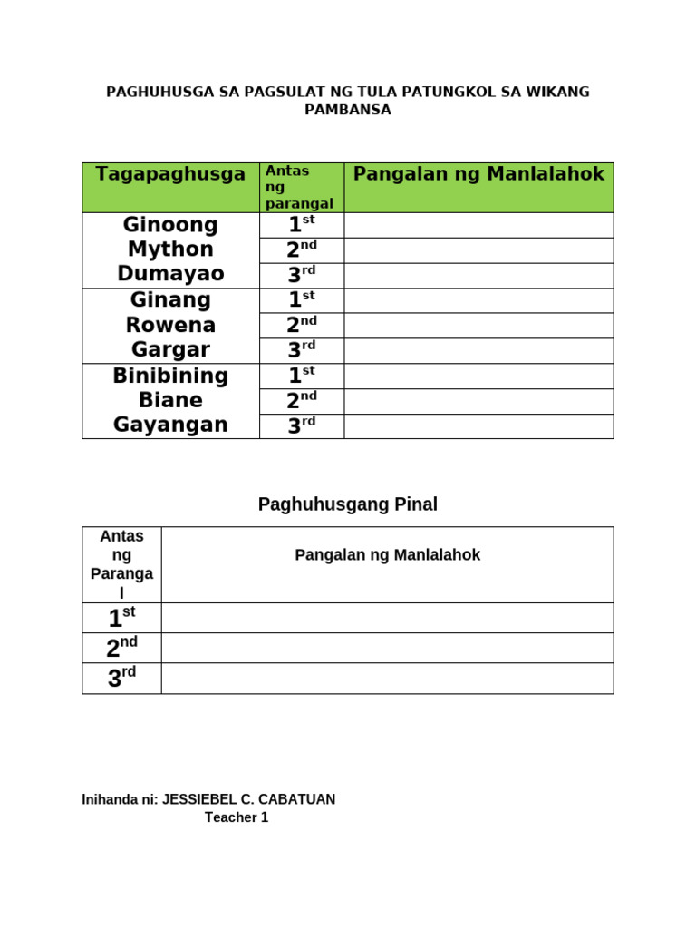 Pagsusuri ng Tula sa Wikang Pambansa | PDF