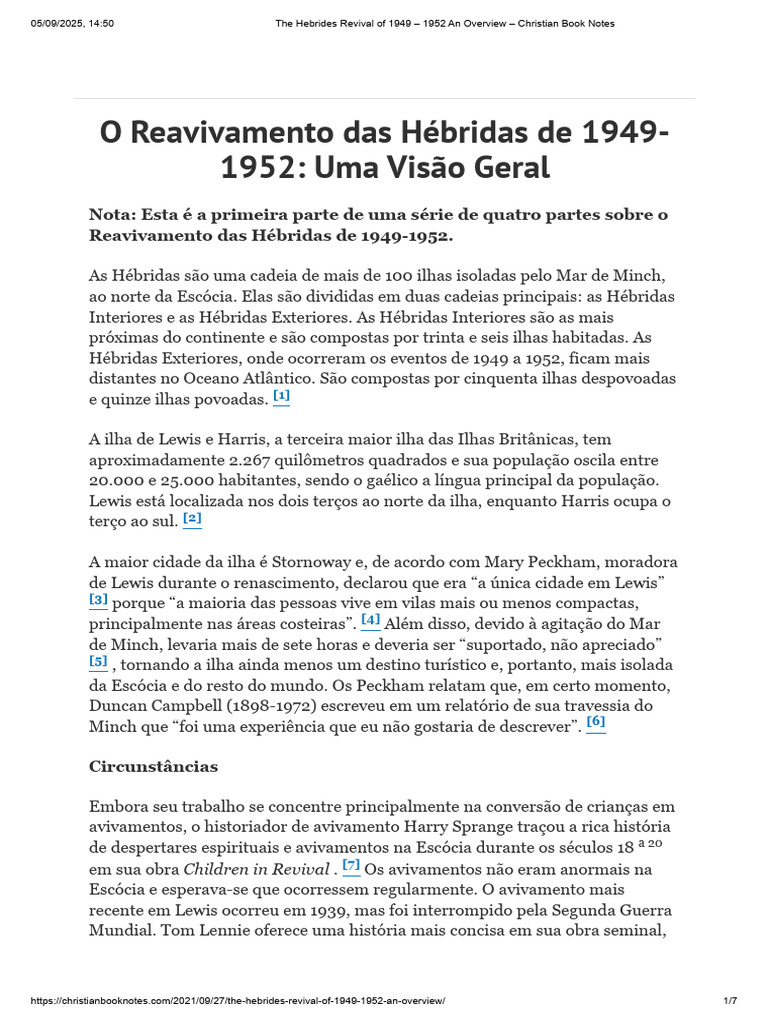 Reavivamento das Hébridas (1949-1952) | PDF | Renascimento cristão | Oração