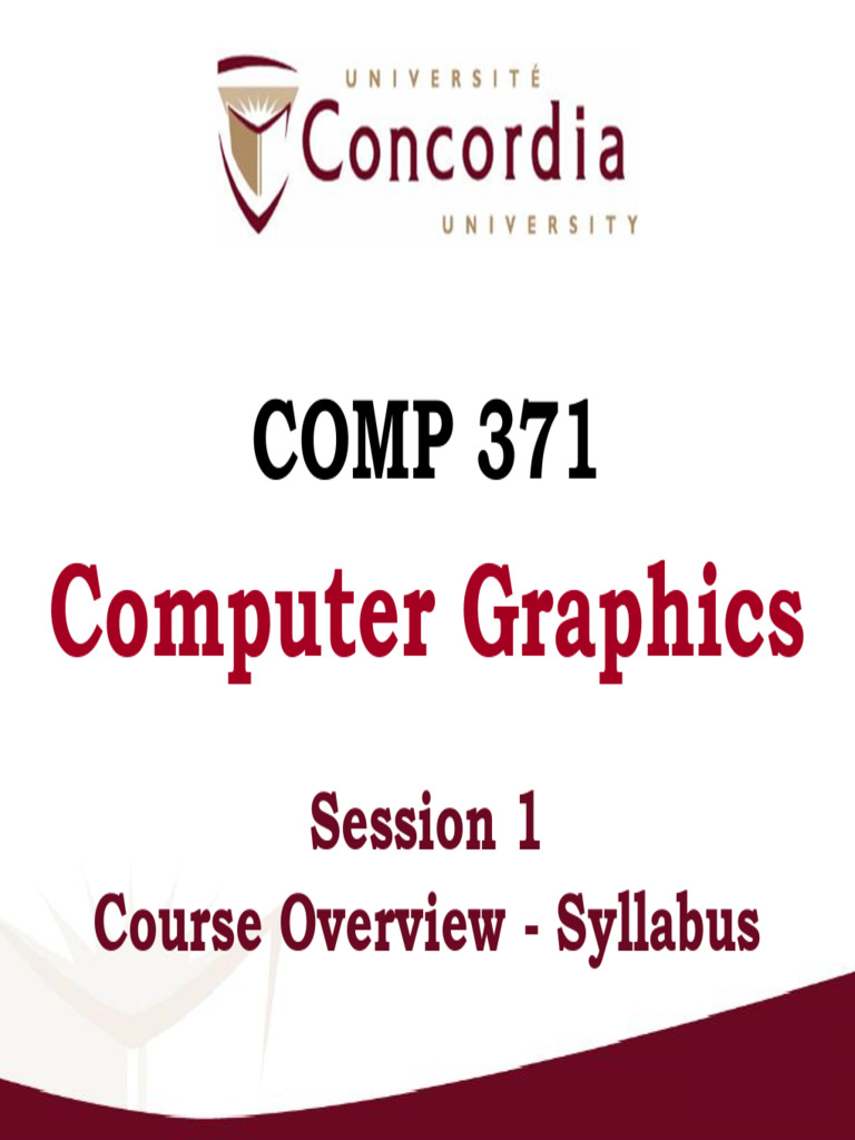 Computer Graphics Course Overview | PDF | Computer Graphics | Rendering ...