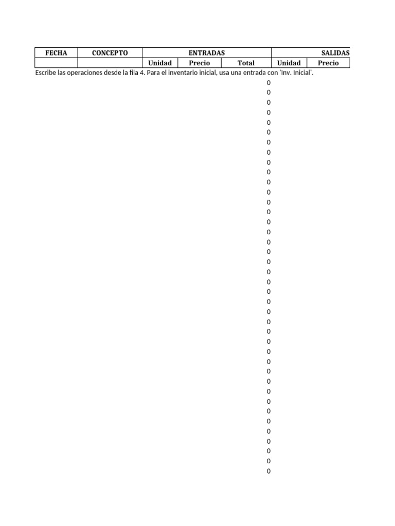 FIFO PMP Template | PDF