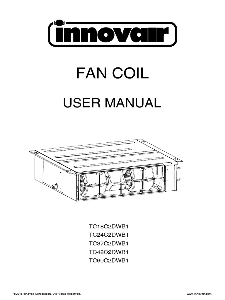 Fan Coil User Manual for TC Models | PDF | Thermal Insulation | Pipe ...