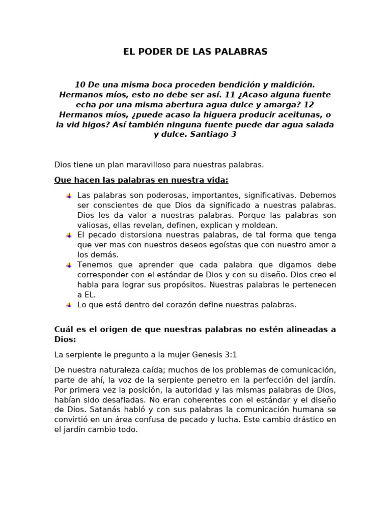 Taller El Poder de Las Palabras | PDF | Mentira | Amor