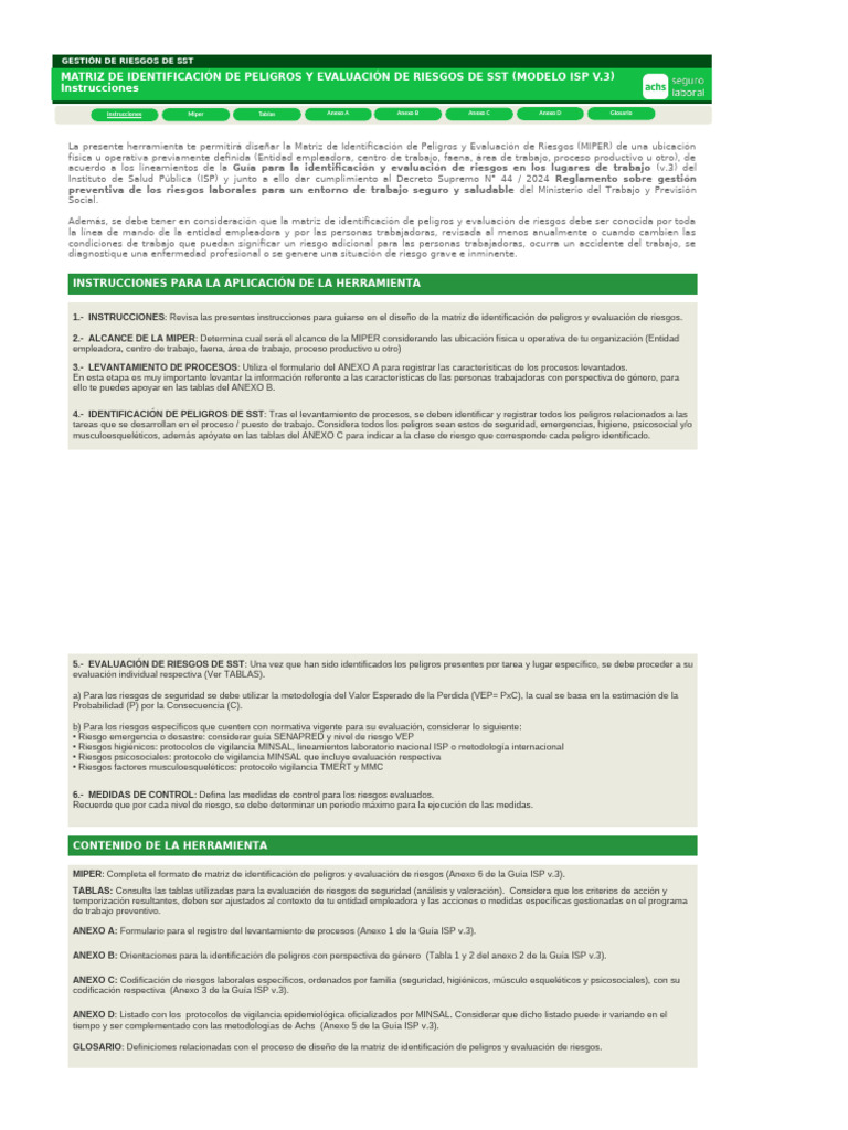 Matriz Iper - Modelo Isp | PDF | Riesgo | Estrés (biología)