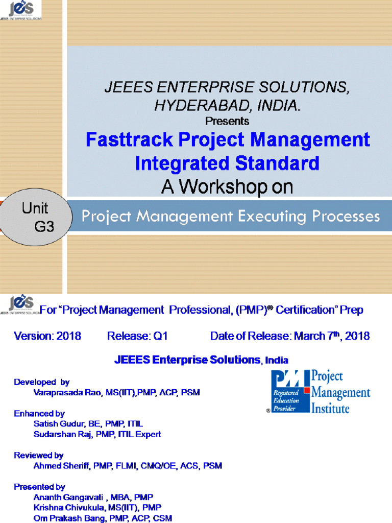 III Jes Pmp 2018 Executing | PDF