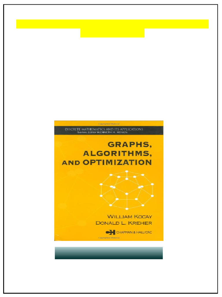 Graphs Algorithms and Optimization 1st Edition Kocay William full digital chapters | PDF ...