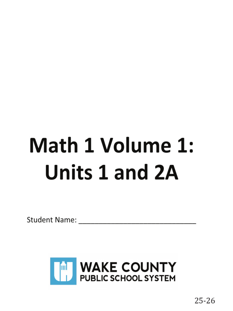 Volume 1 Student Book - Units 1 & 2A | PDF
