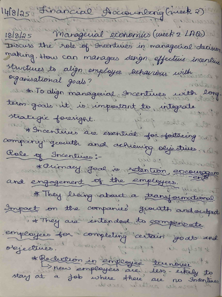 Role of Incentives & Effective Incentive Structures | PDF