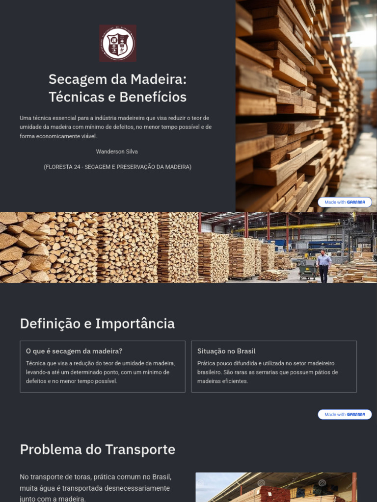 Secagem da Madeira: Técnicas e Vantagens | PDF | Madeira | Umidade