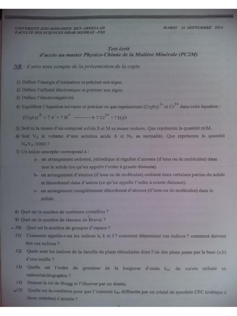 conc master Fés | PDF