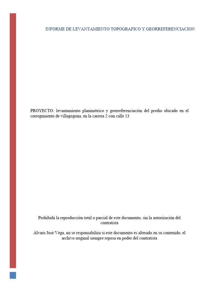 INFORME LEVANTAMIENTO villagorgona | PDF | Topografía | Informática