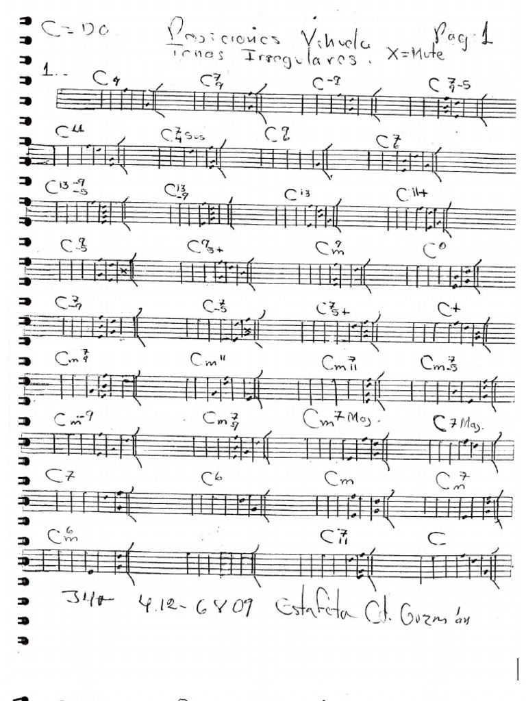 Posiciones para Vihuela | PDF | Métodos y materiales de enseñanza ...