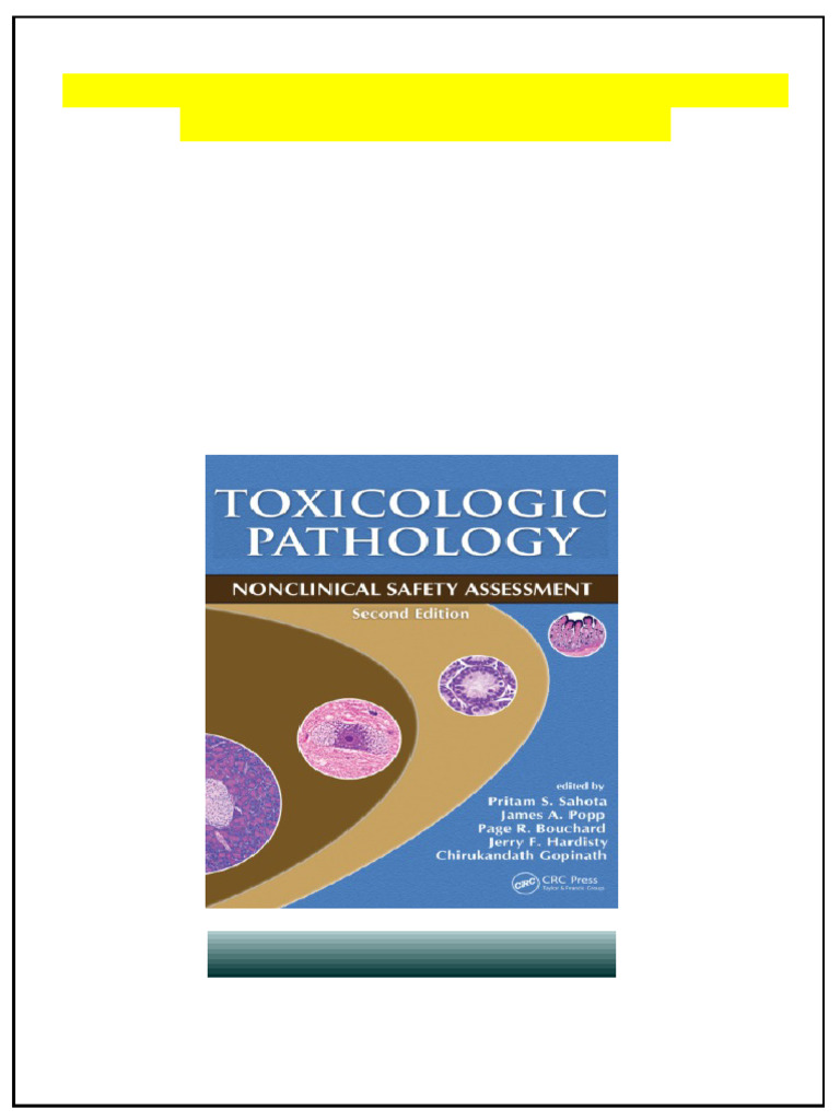 Toxicologic Pathology: Nonclinical Safety Assessment Pritam S. Sahota ...