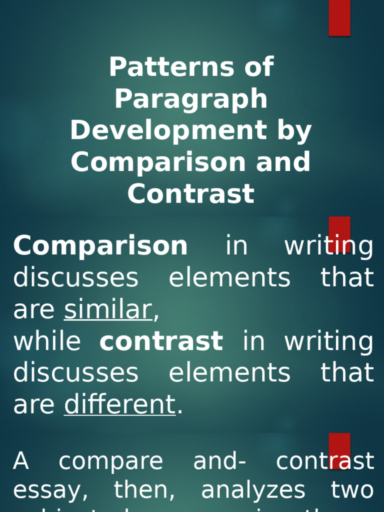 Compare and Contrast Essay Guide | PDF