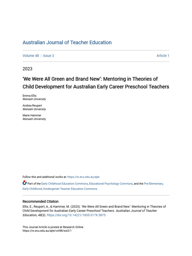 Ej 1416264 | PDF | Child Development | Teachers