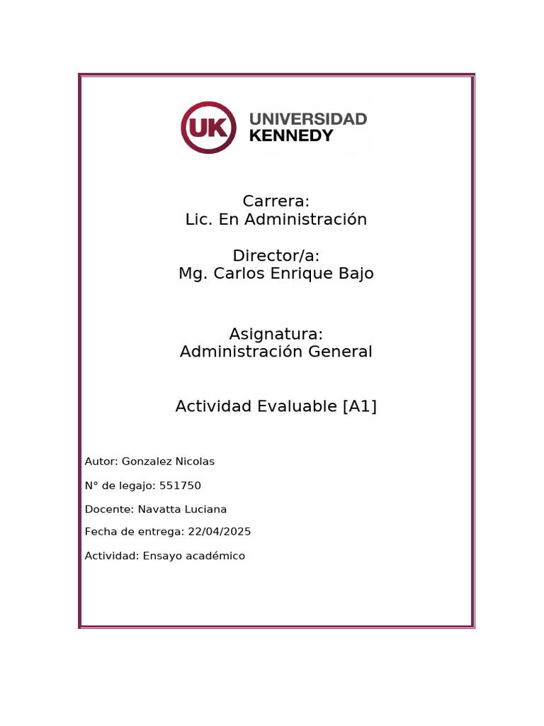 Trabajo de Administracion 22-4-25 | PDF | Coche | Vehículo de motor