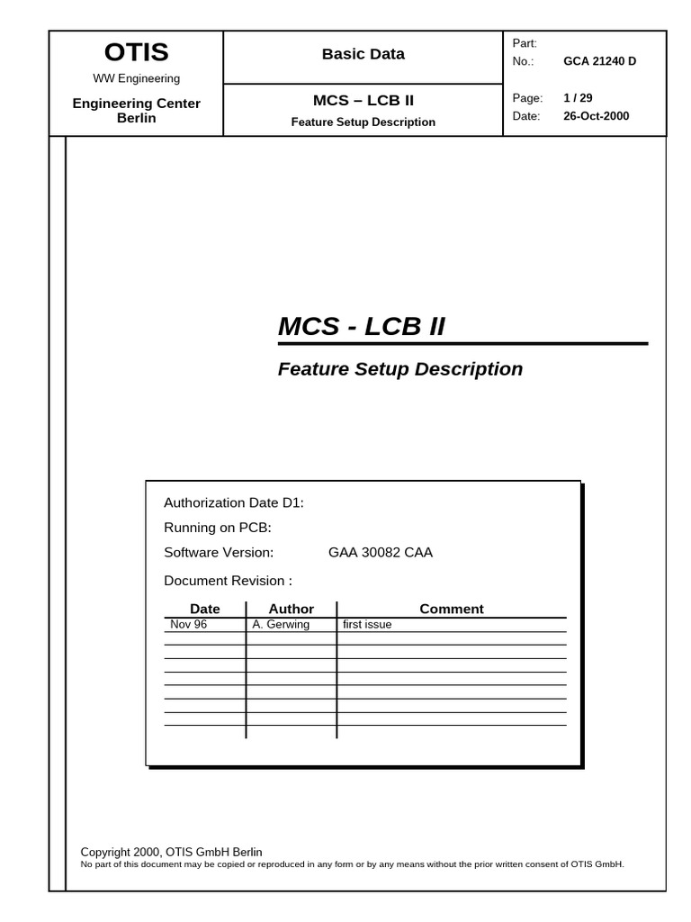LCB2 Feature Setup Description | PDF | Elevator