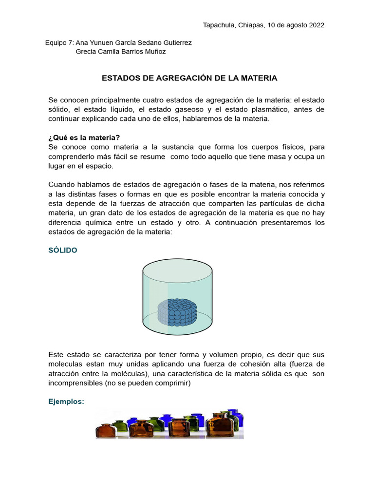 Estados de Agregación | PDF | Importar | Plasma (Física)