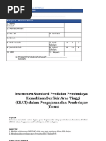 Borang Instrumen Isppk Kbat Full 2025 | PDF