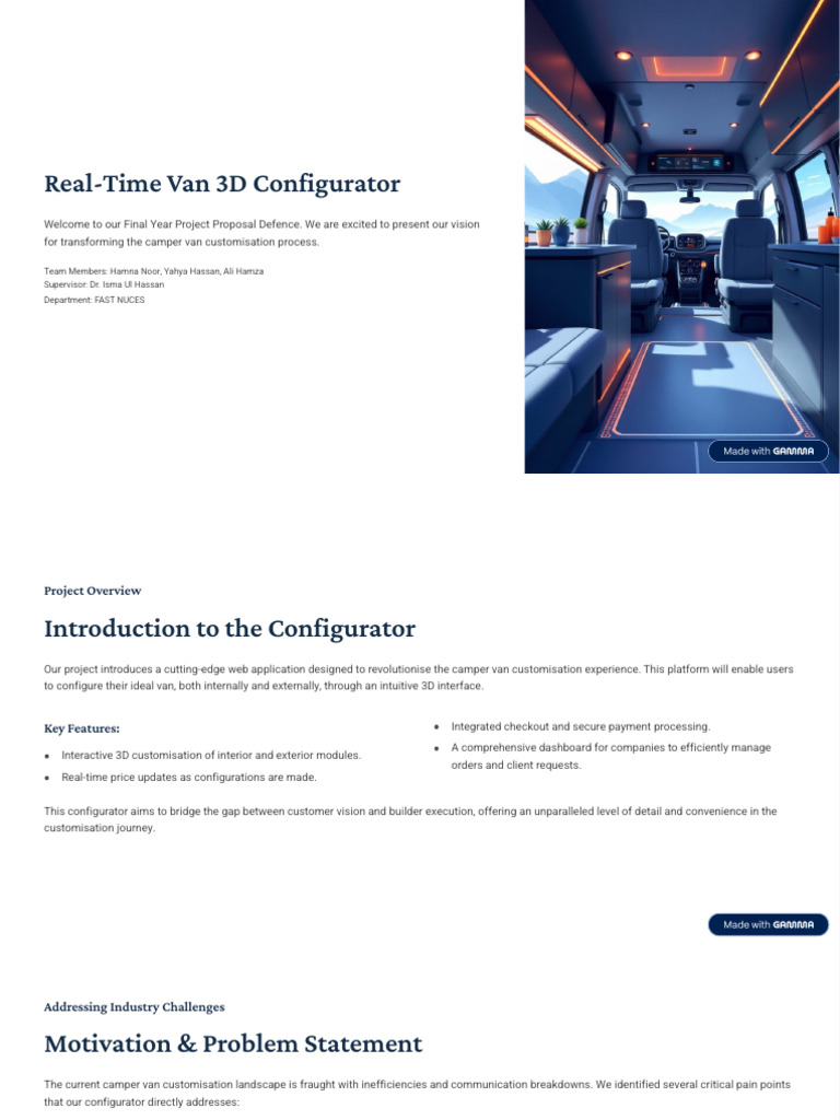 Real-Time 3D Van Configurator Overview | PDF | Point Of Sale ...