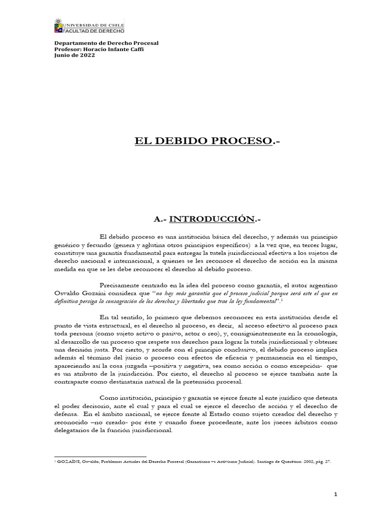 El Debido Proceso | PDF | Debido al proceso | Jurisdicción