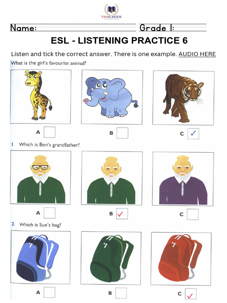 Esl - Listening Practice 6 | PDF