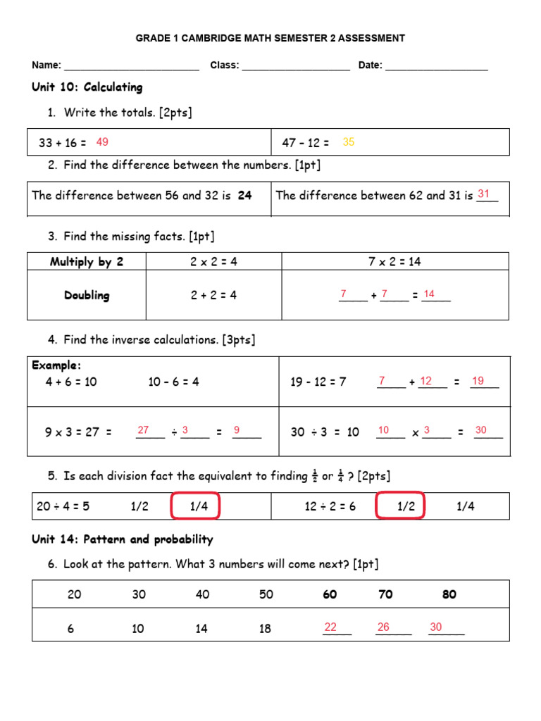 Stage 2 Math S2 Assessment | PDF | Penny (United States Coin) | Litre