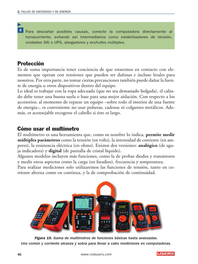 Guía de Medición y Seguridad con Multímetro | PDF | Corriente continua ...